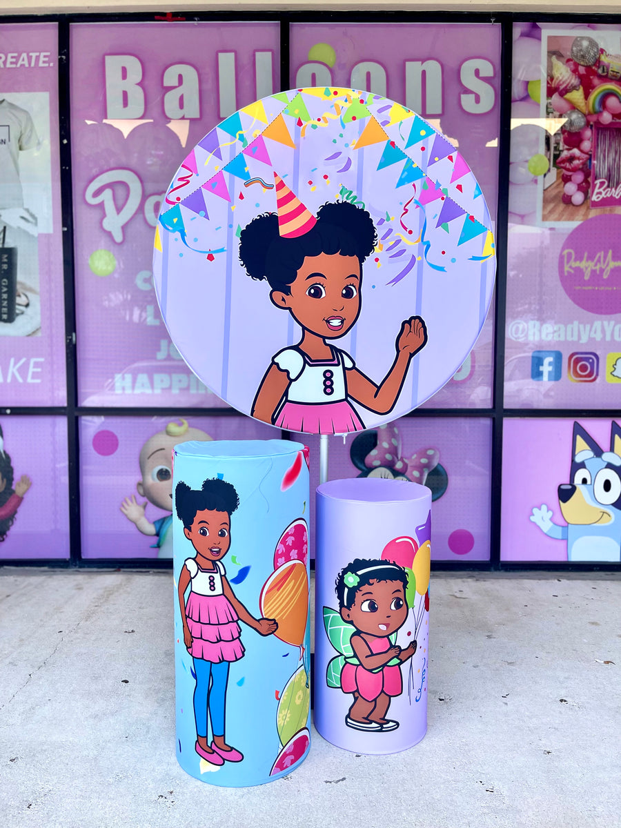Gracie's corner backdrop and cylinder – Ready 4 Your Party